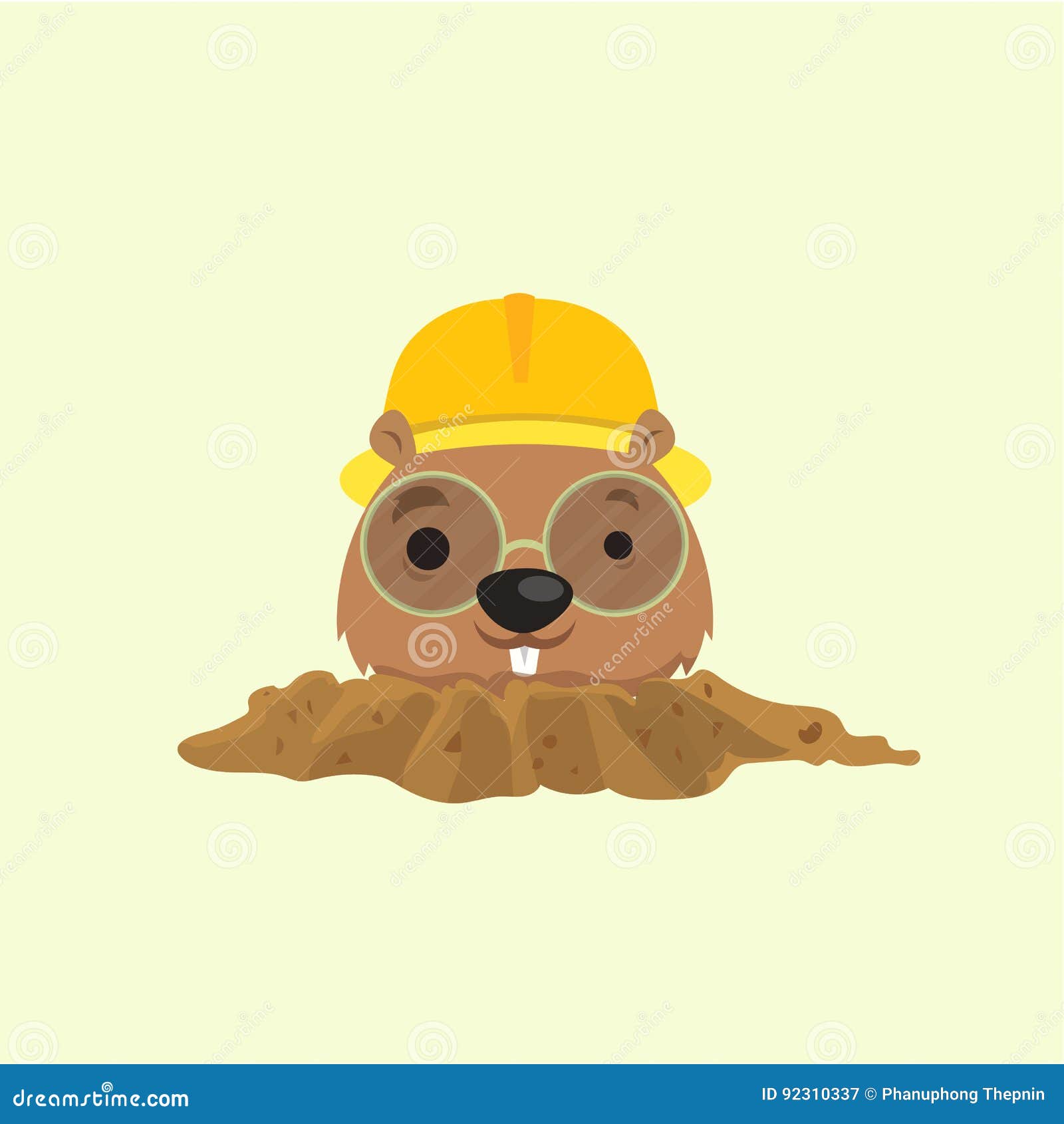 Topo lindo ilustración del vector. Ilustración de divertido - 92310337