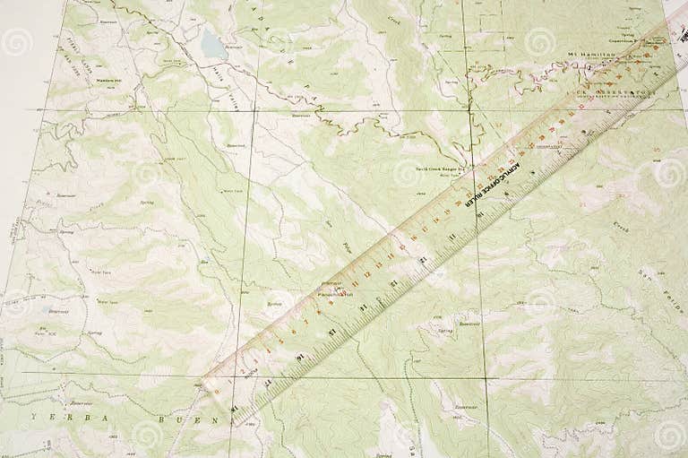 Topo Map and Ruler Latitude Stock Photo - Image of topographical ...