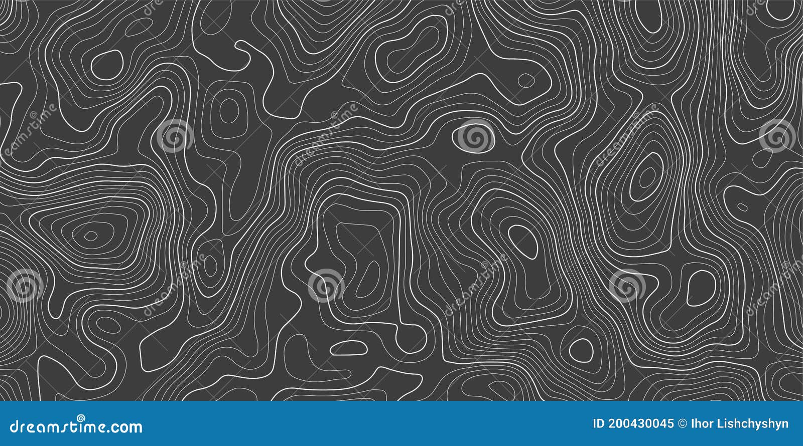 Topographic Contour Map with Grid. Vector Relief Map Stock Illustration ...