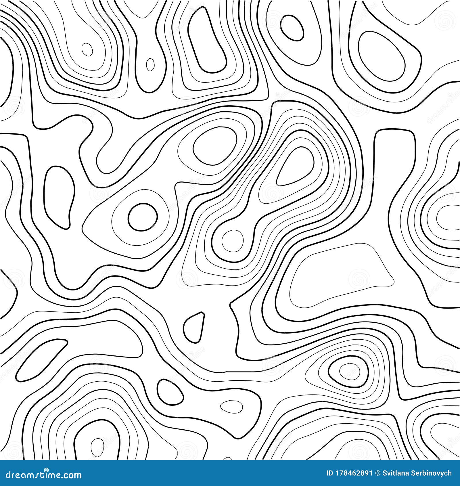 Topographic Contour Map. Vector Cartography Illustration. Stock Vector ...