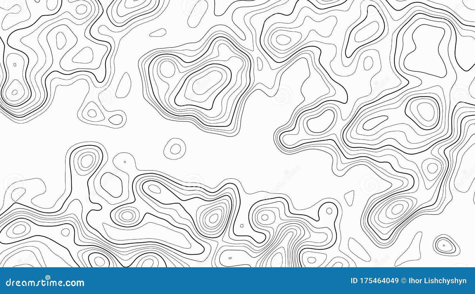 Topographic Contour Map on White Background. Vector Grid Map Stock ...