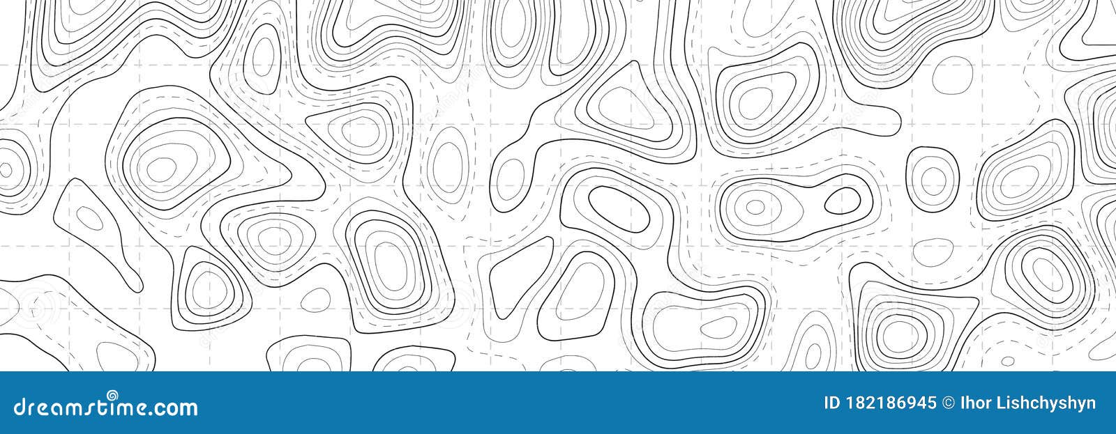 Topographic Contour Map on White Background. Vector Grid Map Stock ...