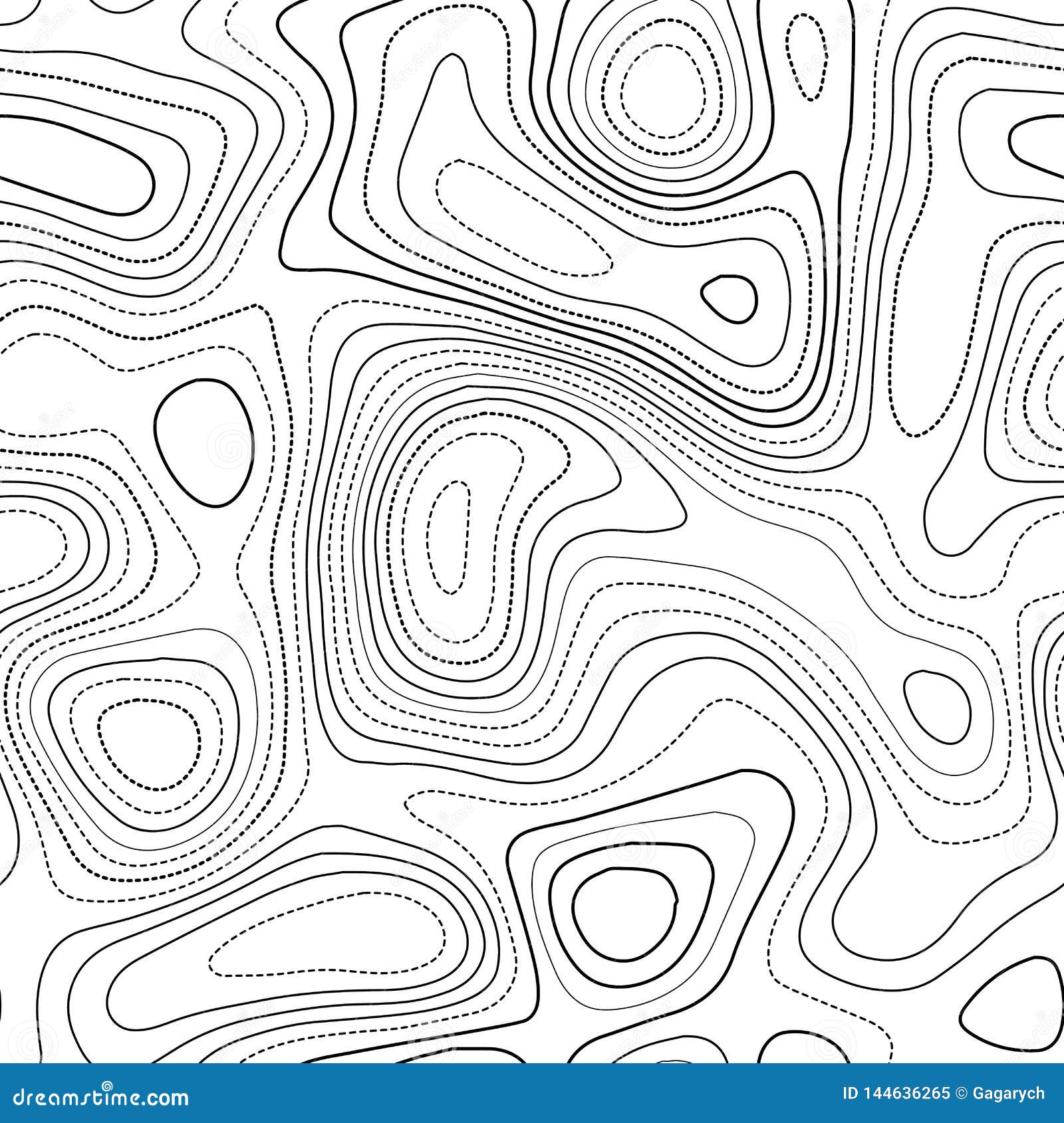 Topographic contours. stock vector. Illustration of cartography - 144636265
