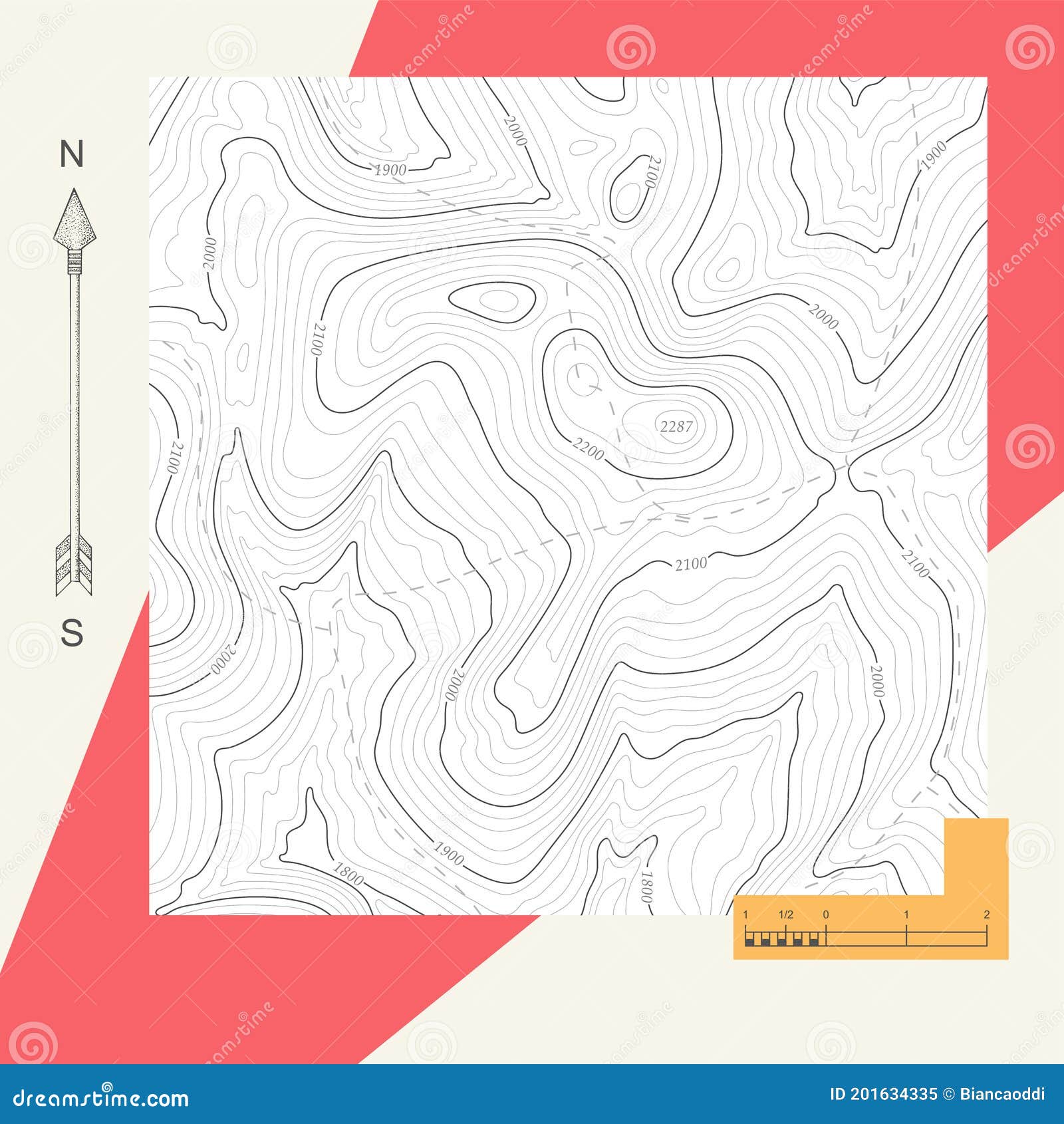 Topographic Line Map, Topography Pattern Map. Contour Vector ...