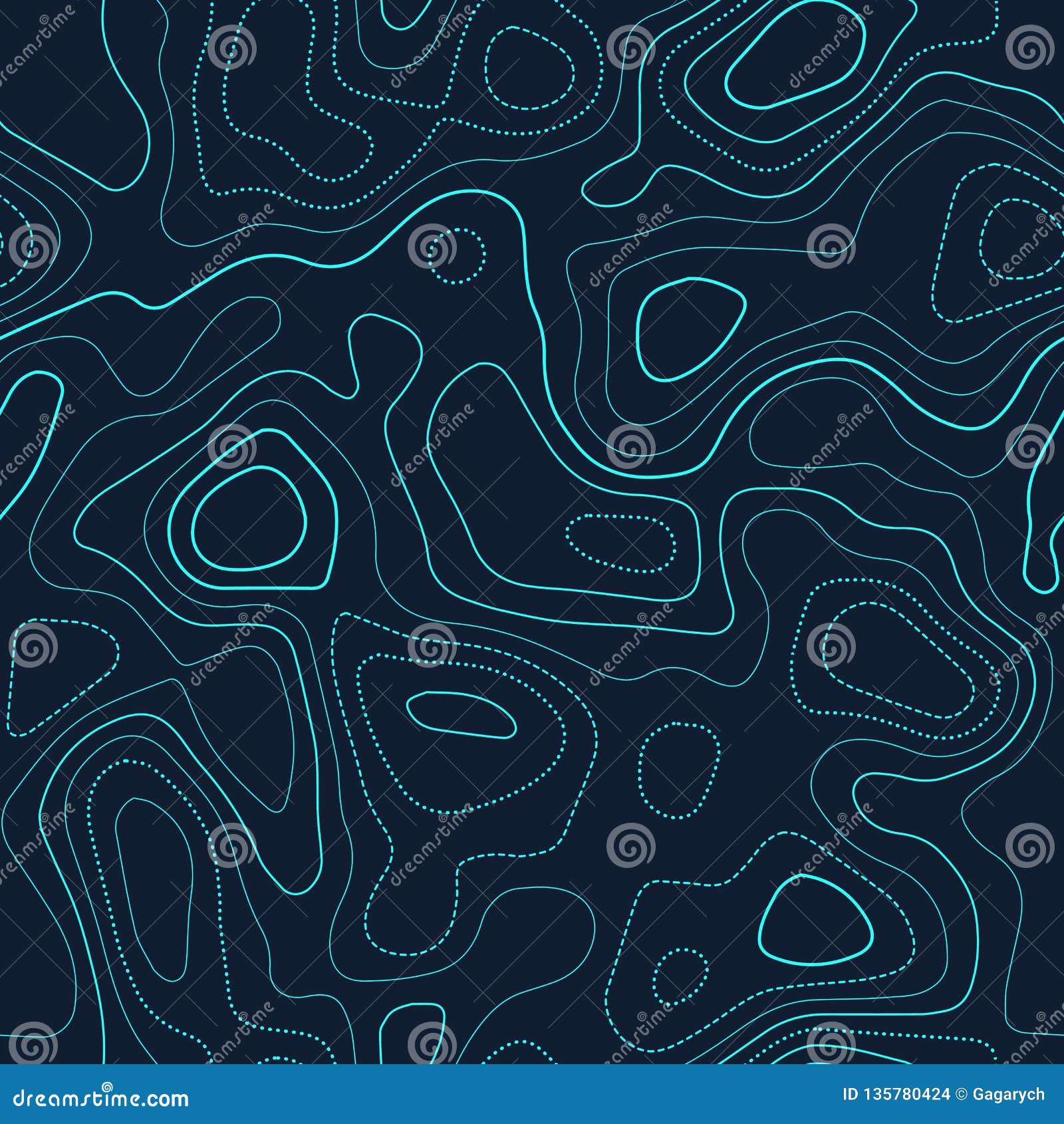 Topographic map. stock vector. Illustration of future - 135780424