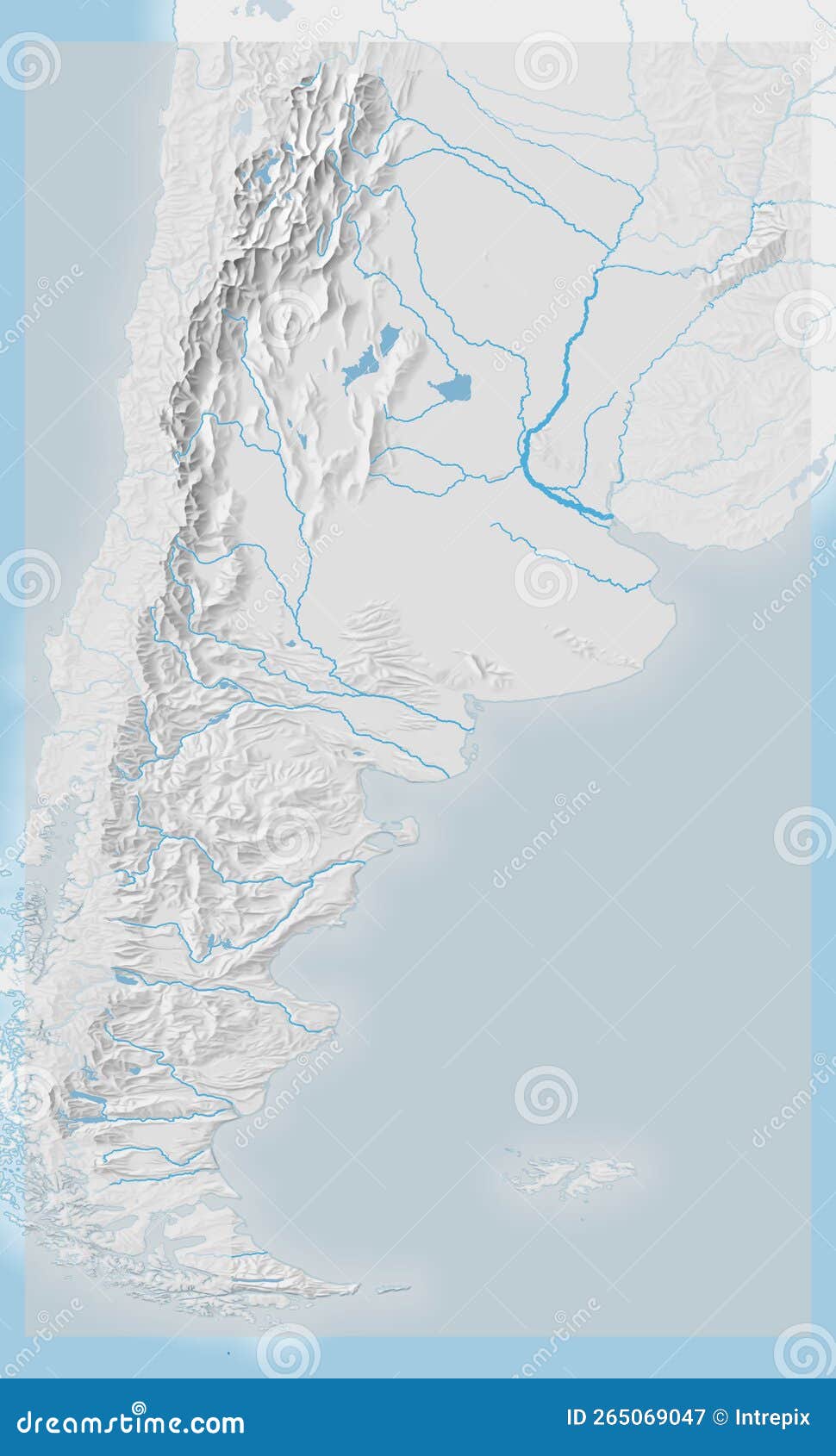 Topographic Map of Argentina Stock Illustration - Illustration of ...