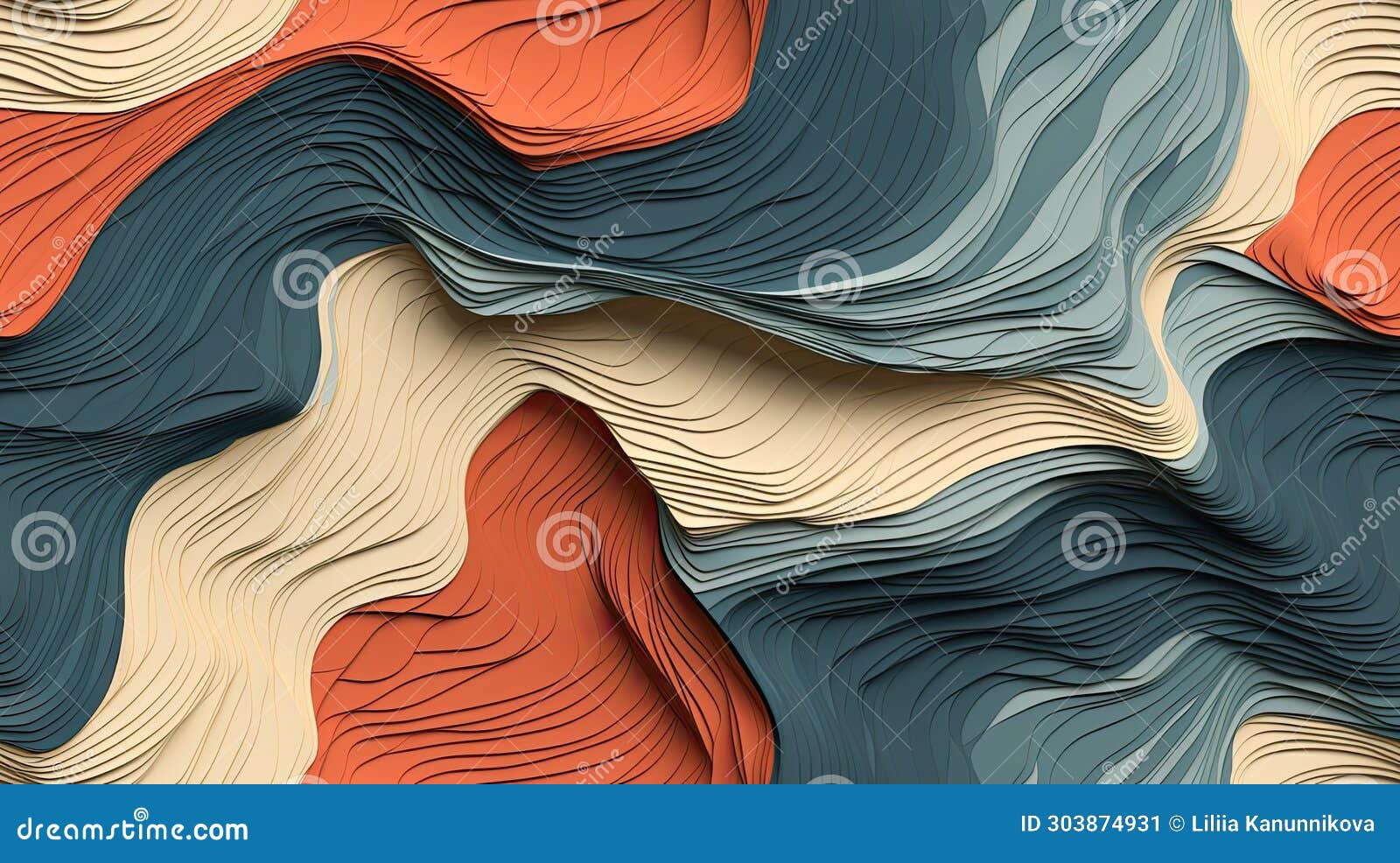 A Topographic Map Background Concept, Highlighting the Paper Texture ...
