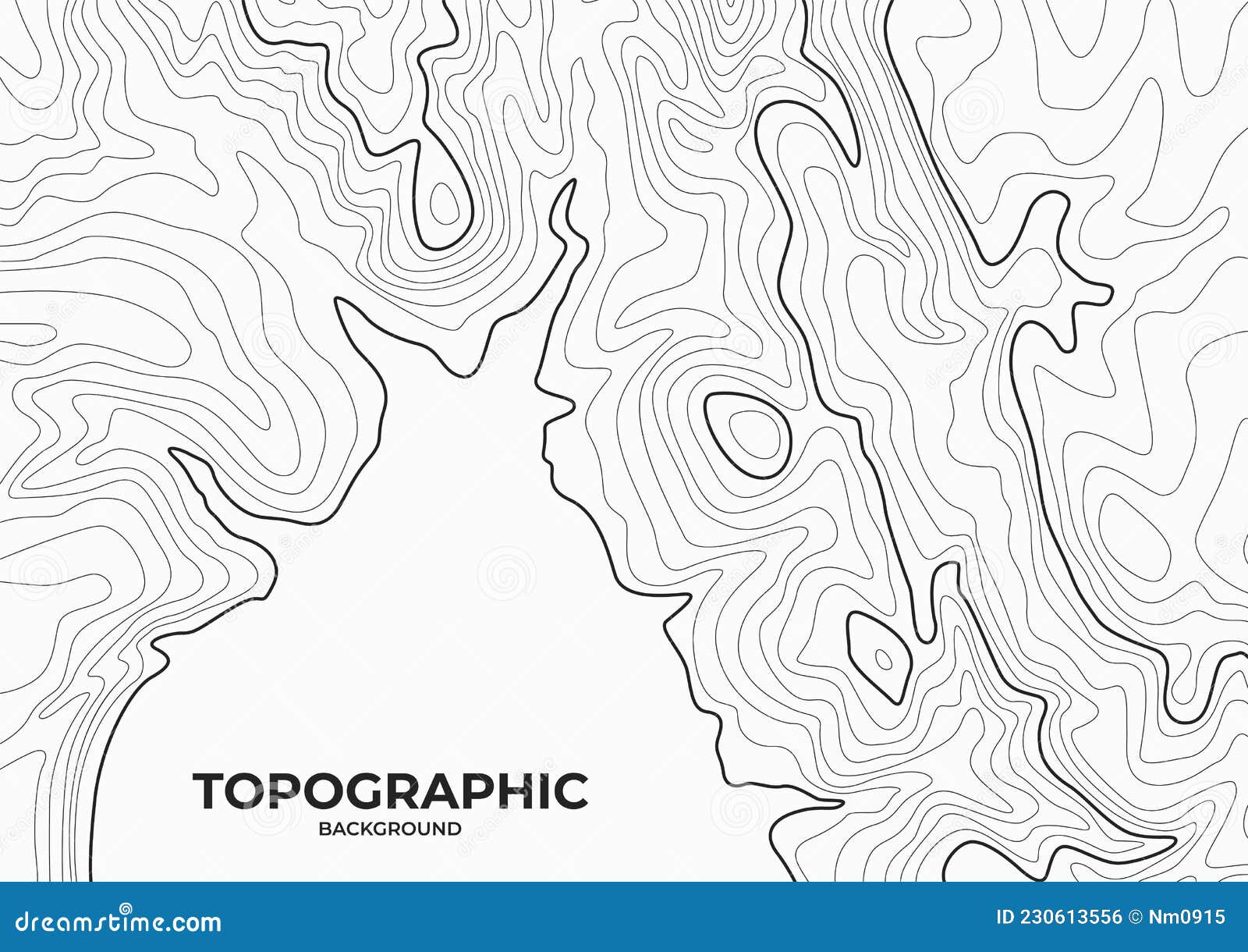 Topographic Map Background. Contour Map Design. Black and White Pattern ...