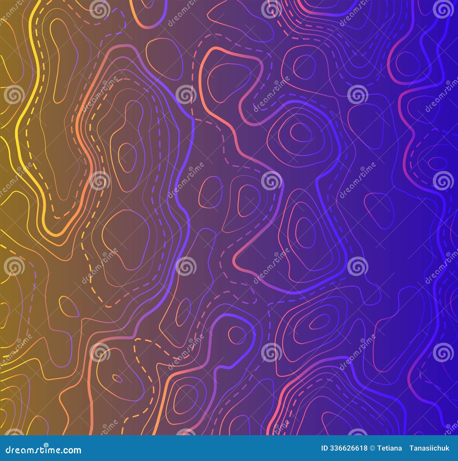 Topographic Map Background. Generating a Terrain Elevation Map. Grid ...