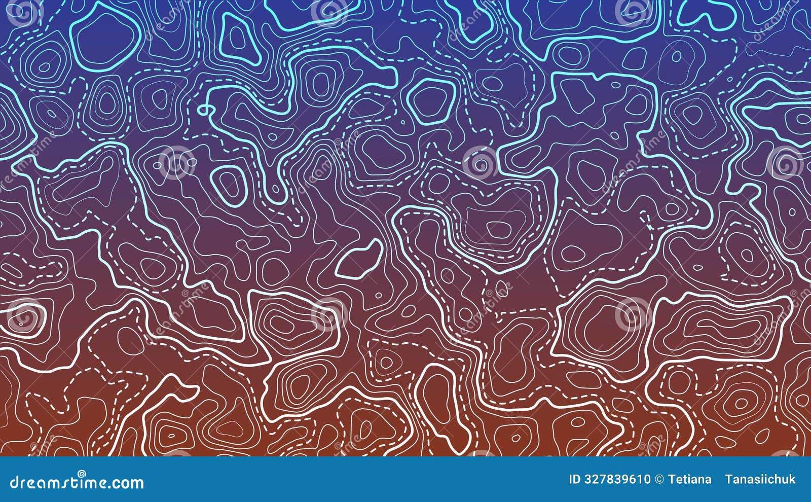 Topographic Map Background. Generating A Terrain Elevation Map. Grid ...