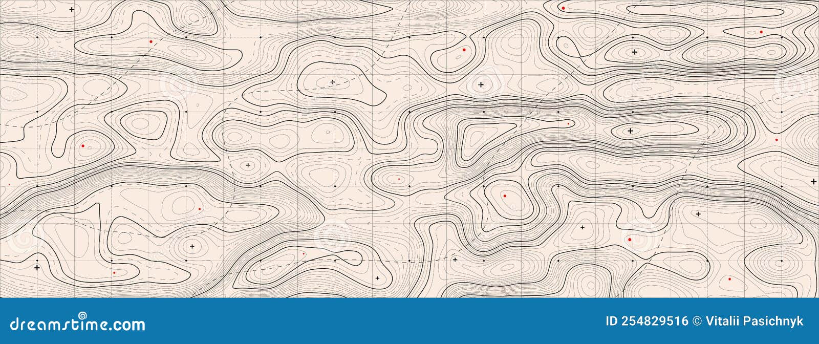 Topographic Map Background. Geographic Line Map with Elevation ...