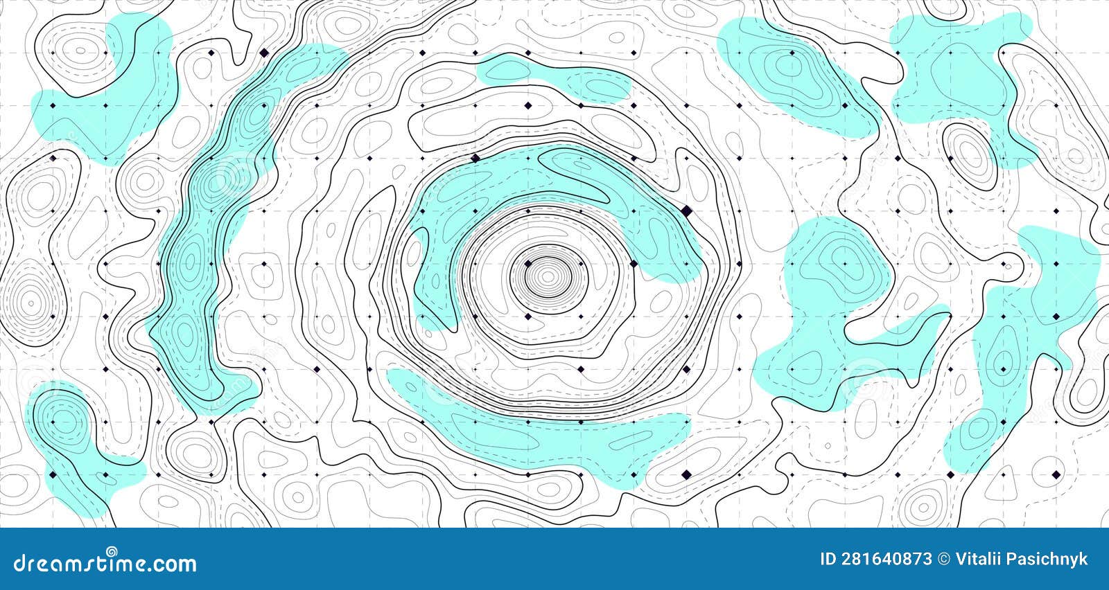Topographic Map Background. Geographic Line Map with Elevation ...