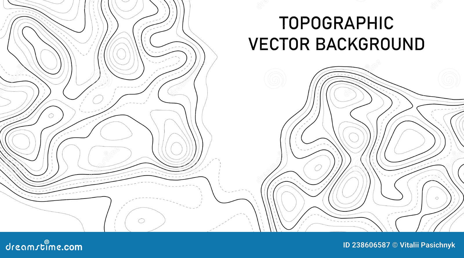 Topographic Map Background. Geographic Line Map with Elevation ...