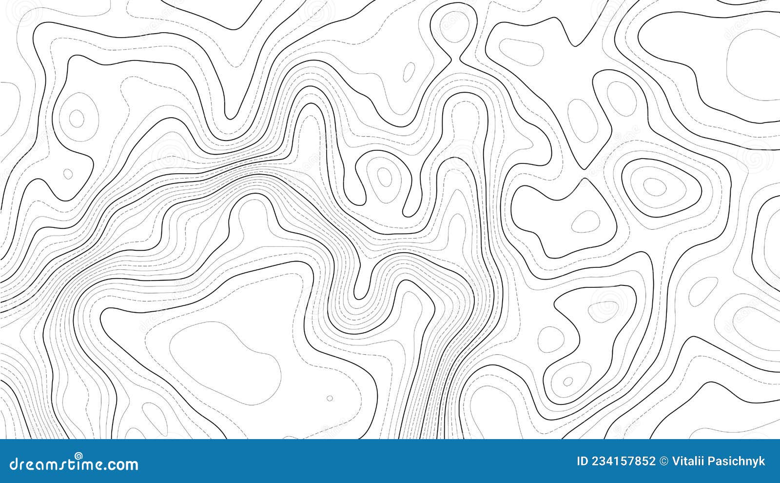 Topographic Map Background. Geographic Line Map with Elevation ...