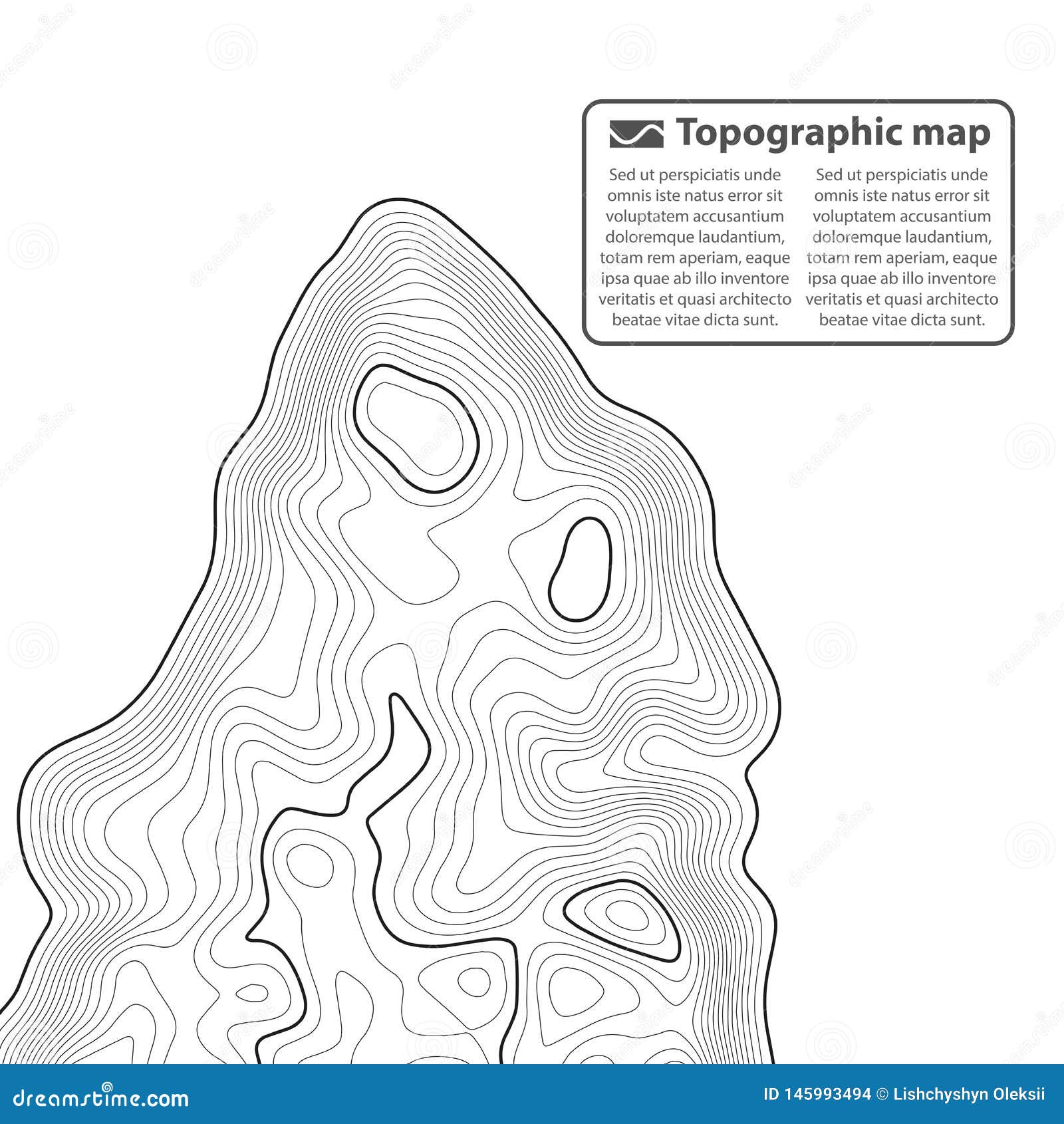 Topographic Map Background. Grid Map. Contour. Vector Illustration ...