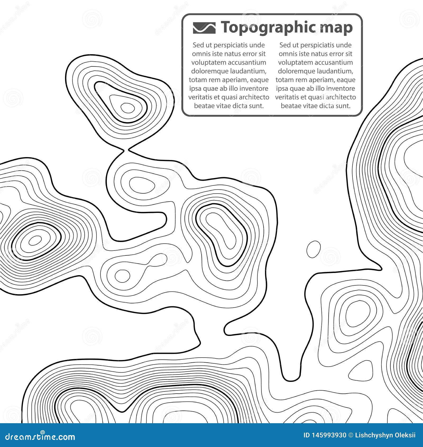 Topographic Map Background. Grid Map. Contour. Vector Illustration ...
