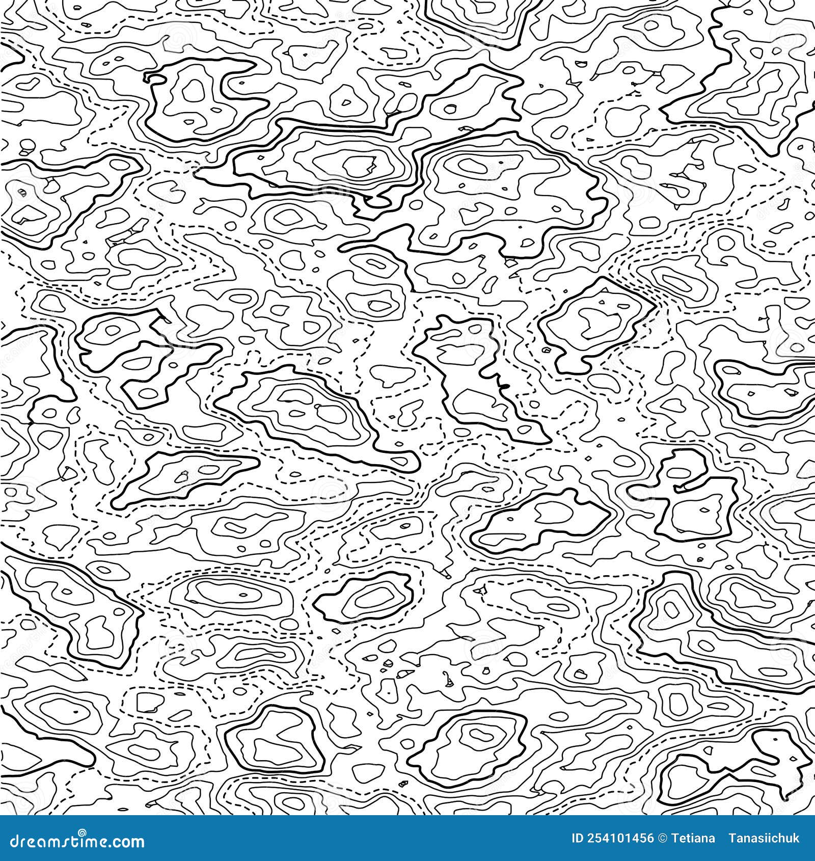 Topographic Map Background. Grid Map. Pattern of Contour Lines ...