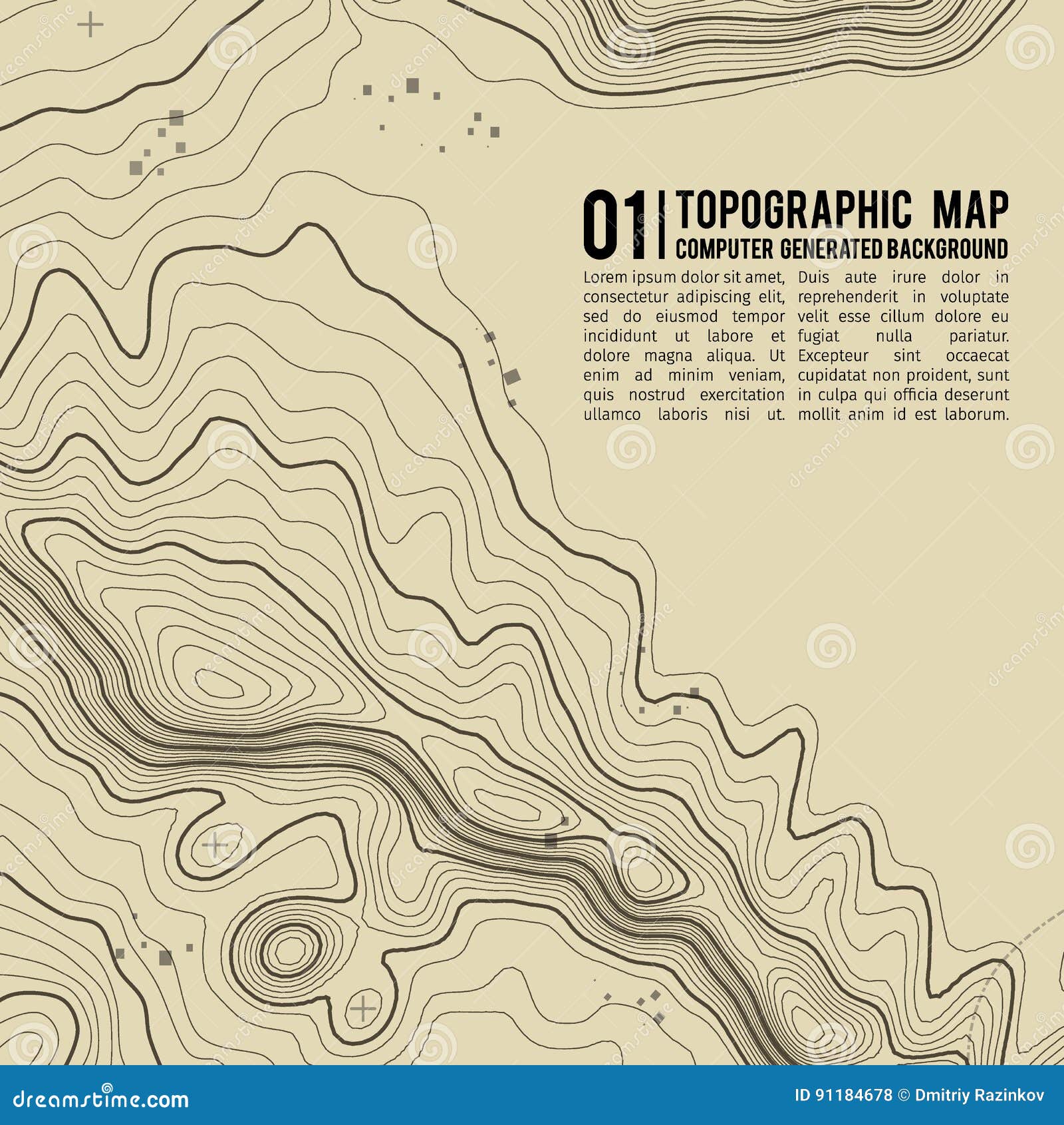 Map Line Of Topography. Vector Abstract Topographic Map Concept With ...