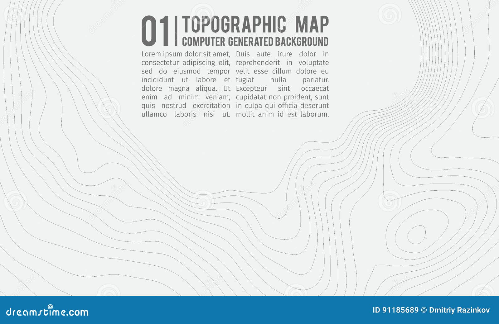 Map Line Of Topography. Vector Abstract Topographic Map Concept With ...