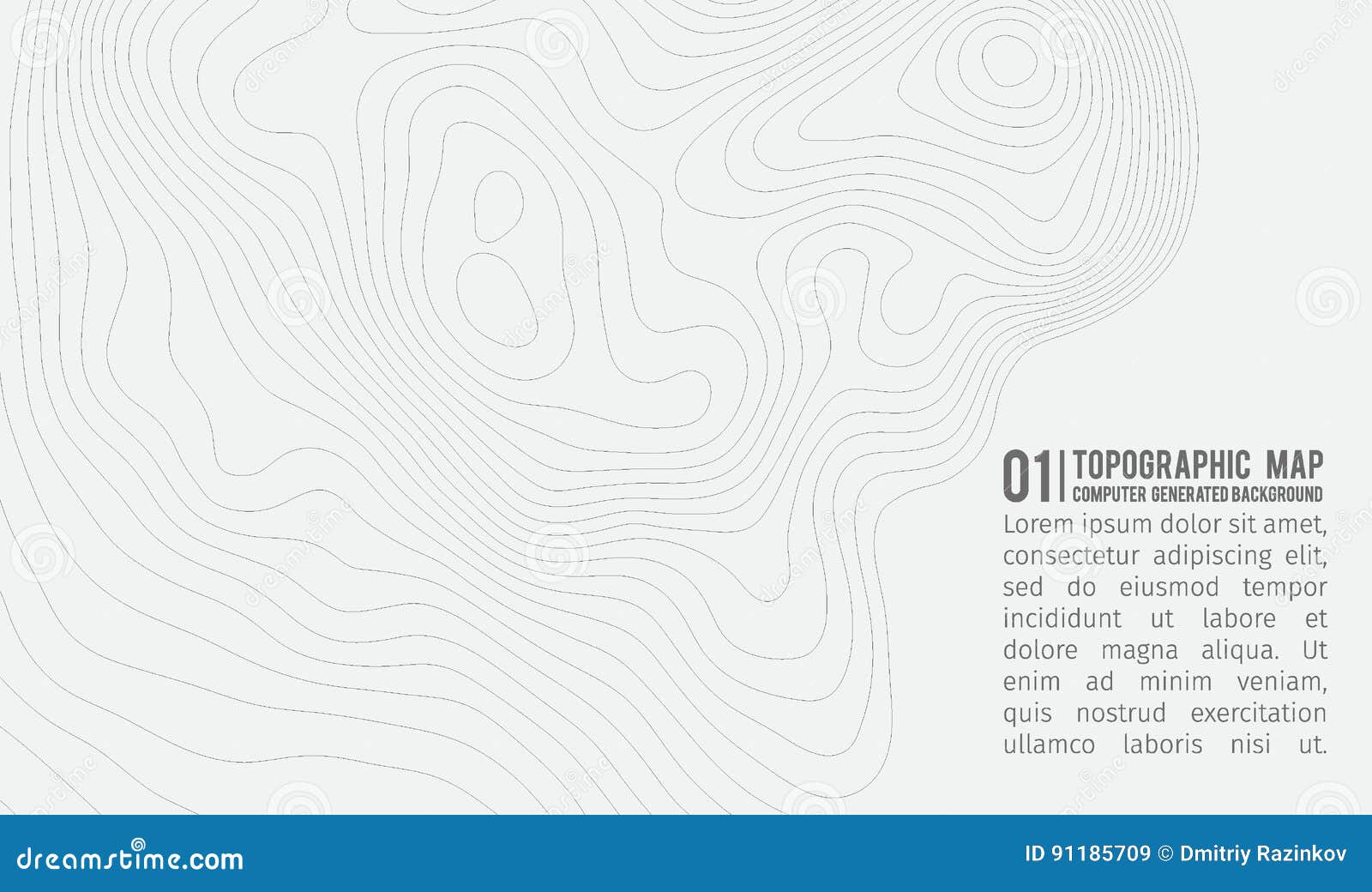 Map Line Of Topography. Vector Abstract Topographic Map Concept With ...