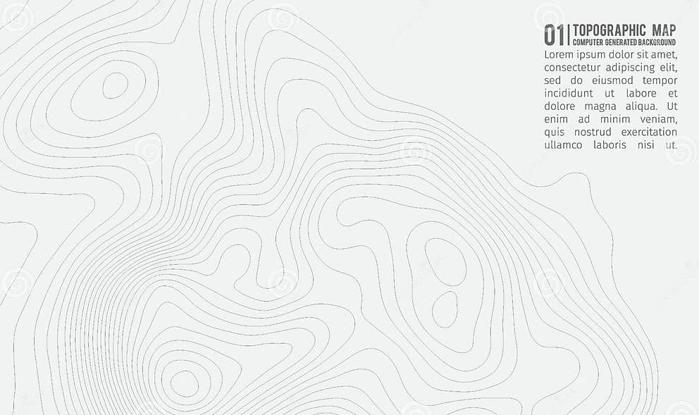 Topographic Map Background With Space For Copy Line Topography Map