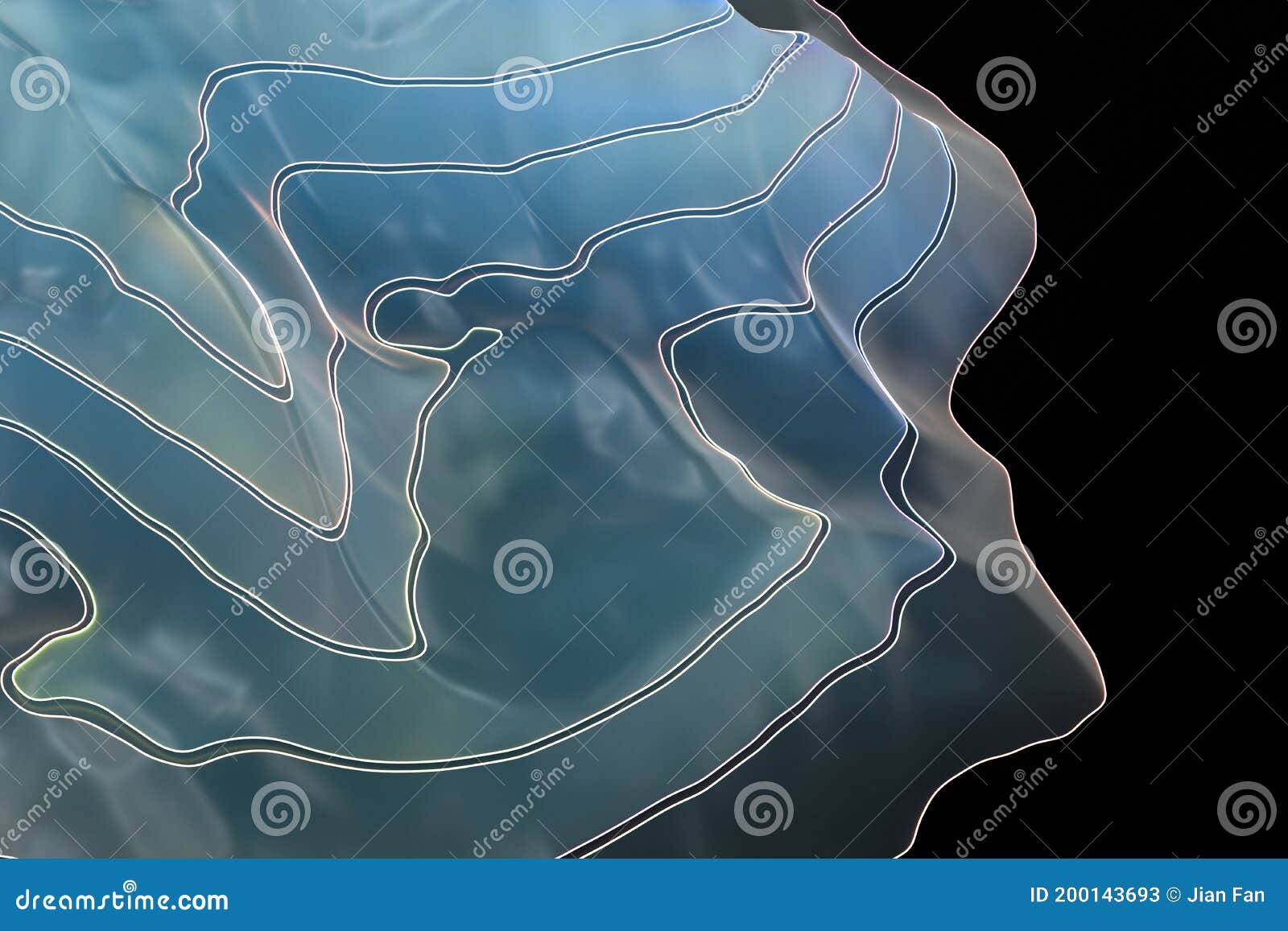 Topographic Map Background Valley and Mountain, 3d Rendering Stock ...