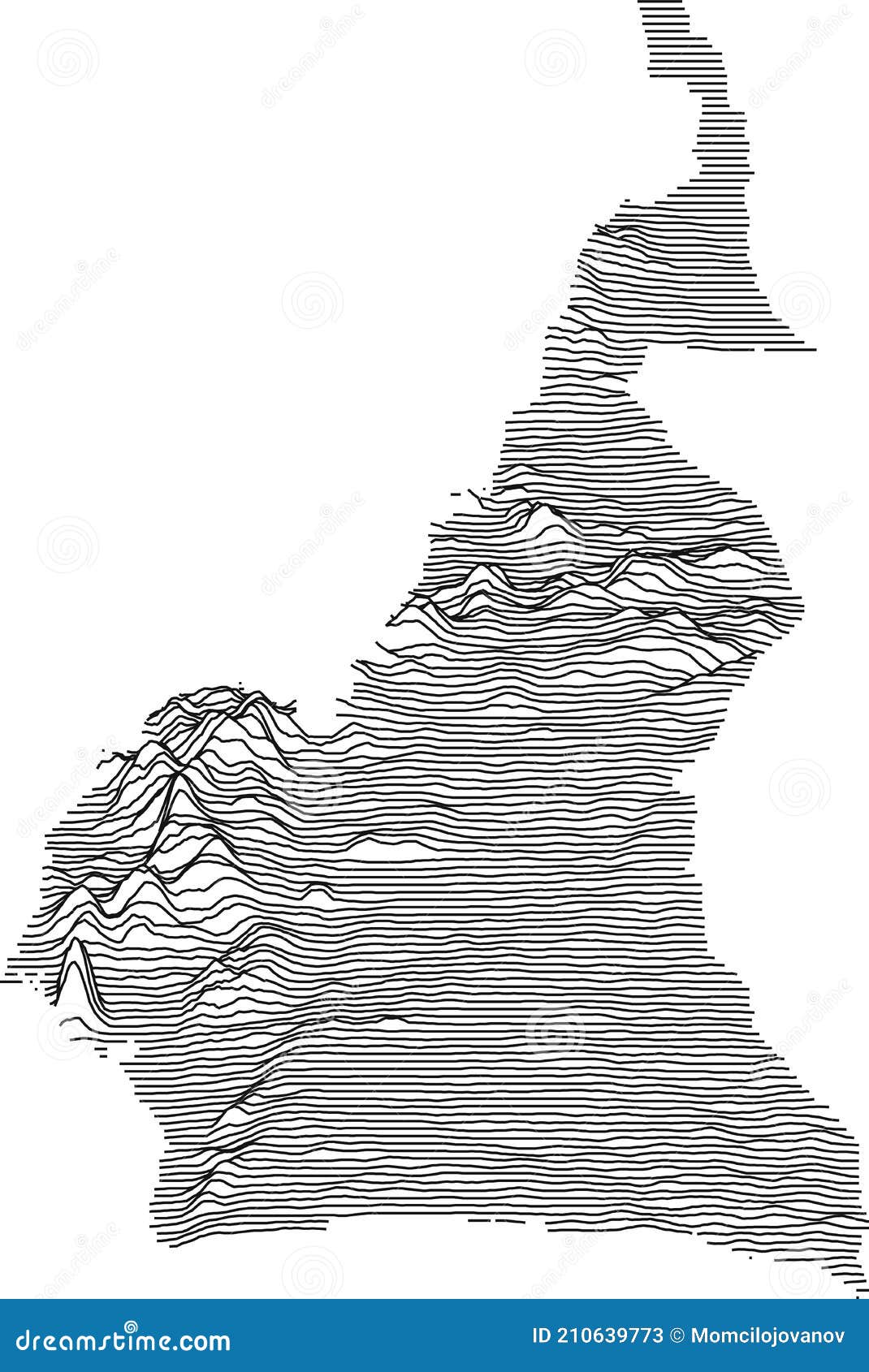 Topographic Map of Cameroon Stock Vector - Illustration of cameroonian ...