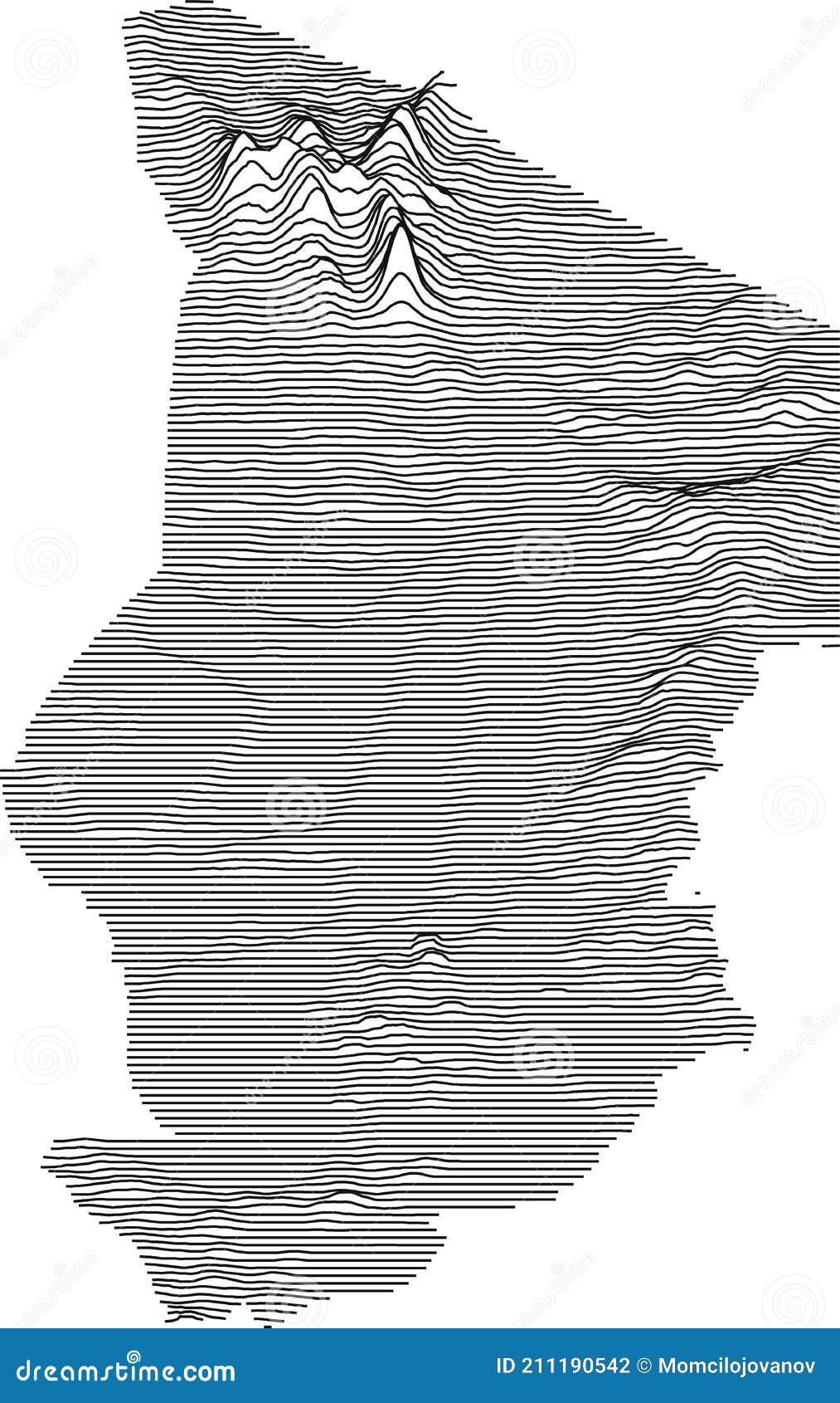 Topographic map of Chad stock vector. Illustration of administrative ...