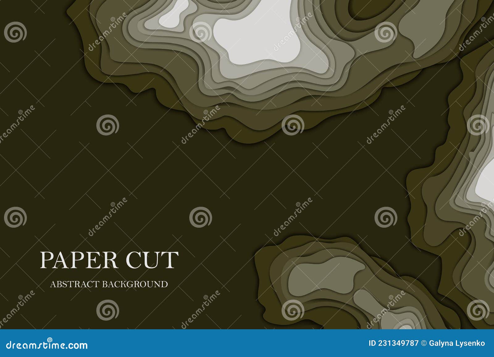Topographic Map Concept or Smooth Origami Layers Paper Cut Layout ...