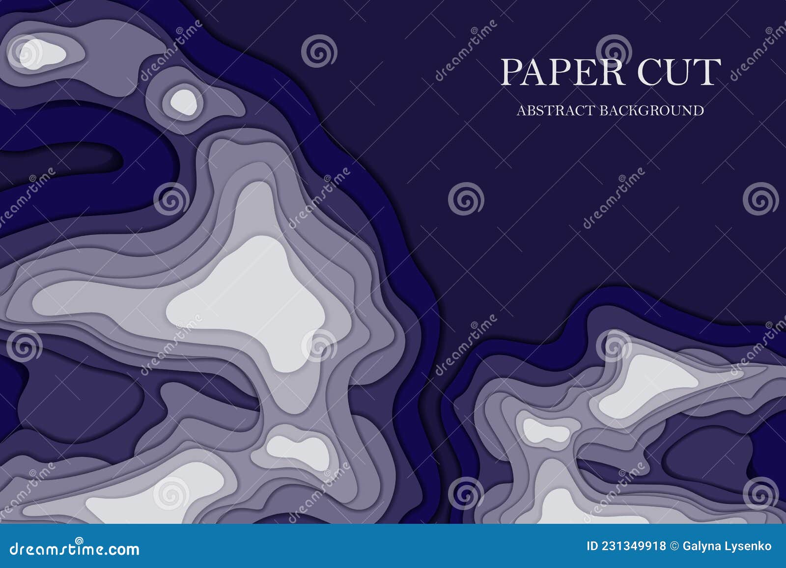 Topographic Map Concept or Smooth Origami Layers Paper Cut Layout ...