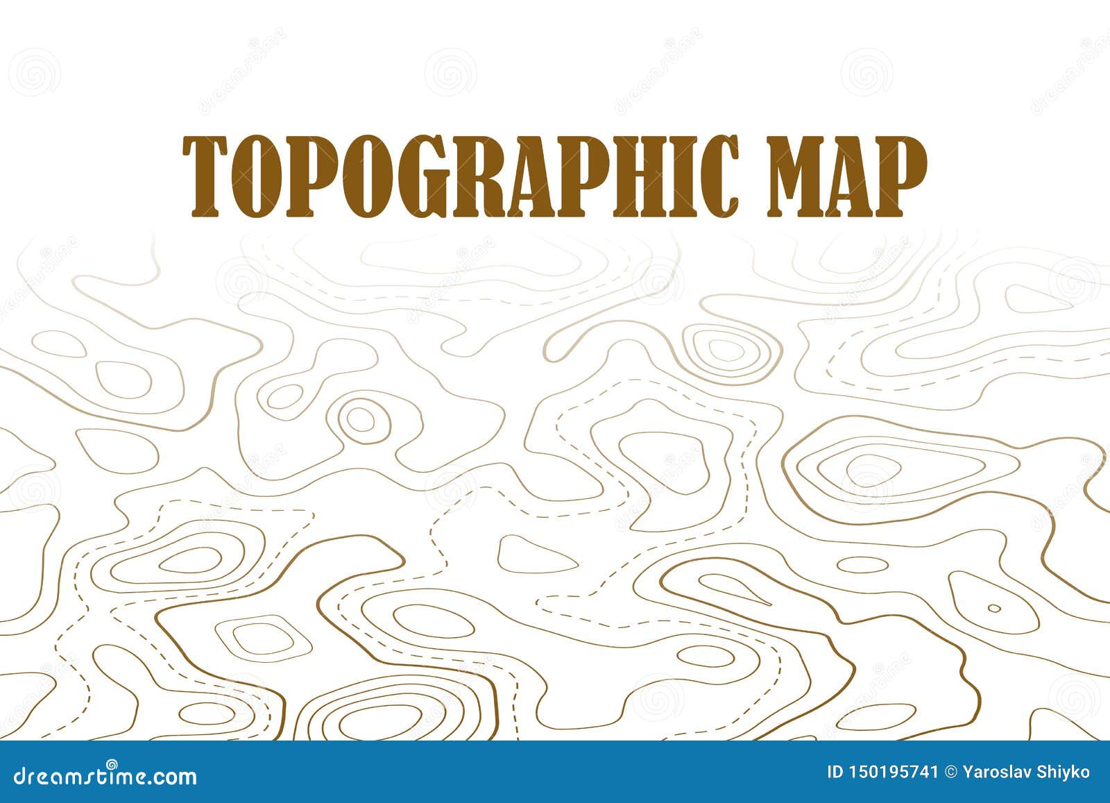 Topographic Map Contour Background. Line Map with Elevation. Geographic ...