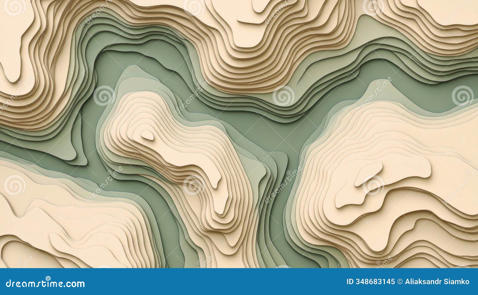 Topographic Map with Contour Lines and Beige Background Design Stock ...