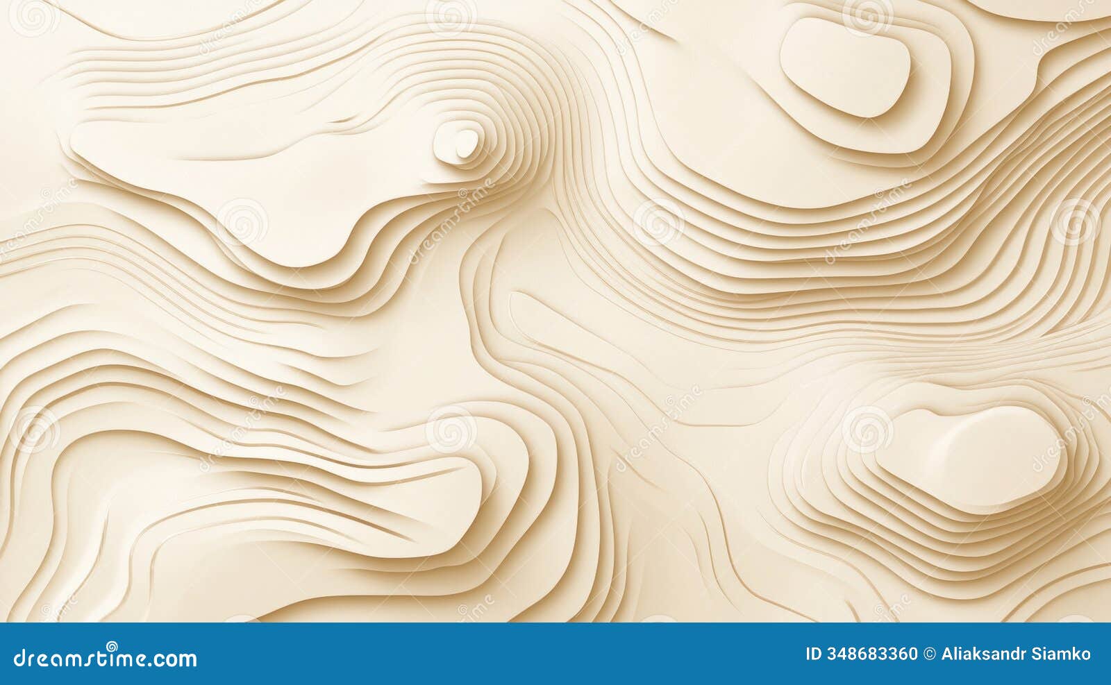 Topographic Map with Contour Lines and Beige Background Design Stock ...