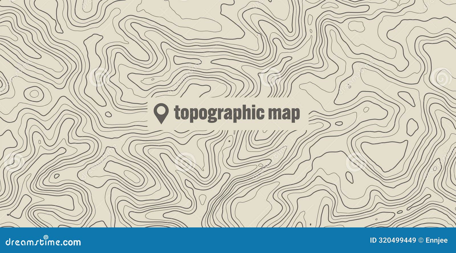 Topographic Map with Contour Lines. Geographic Terrain Grid, Relief ...