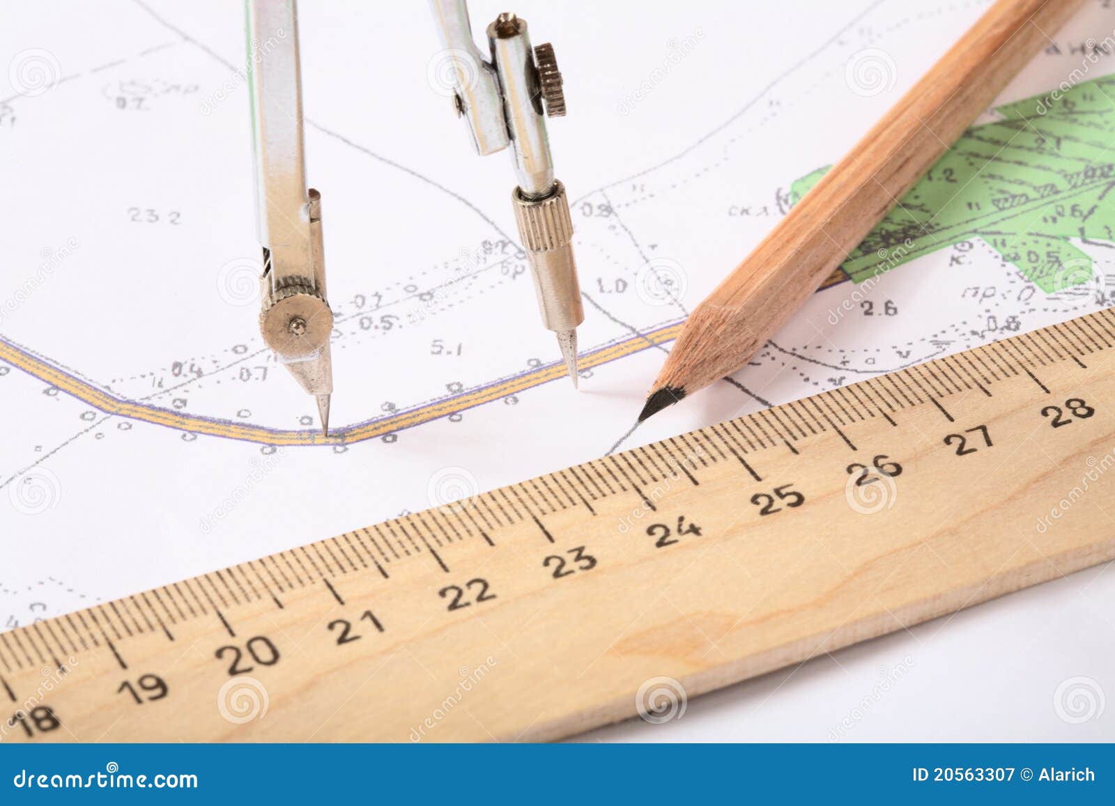 Topo Map And Ruler Royalty-Free Stock Image | CartoonDealer.com #4794886