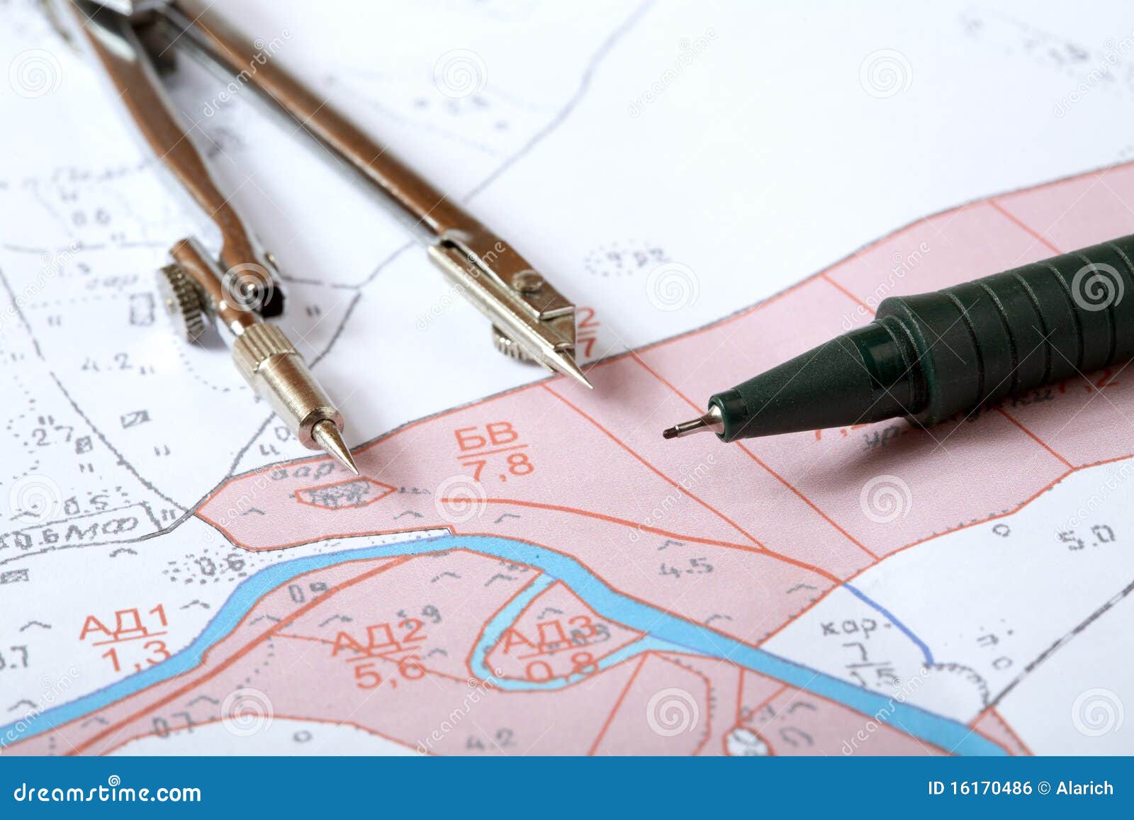Topo Map And Ruler Royalty-Free Stock Image | CartoonDealer.com #4794886