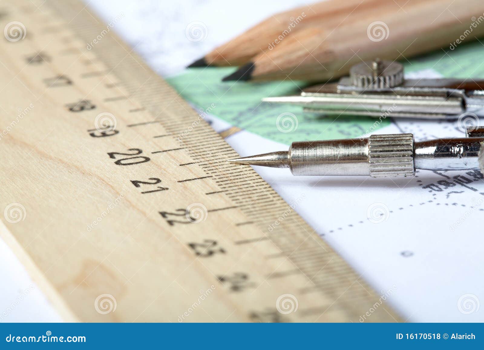 Topographic Map Of District With Ruler Royalty-Free Stock Photography ...