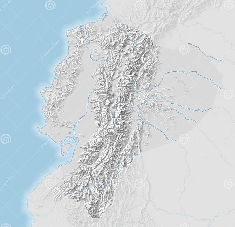 Topographic map of Ecuador stock illustration. Illustration of hill ...