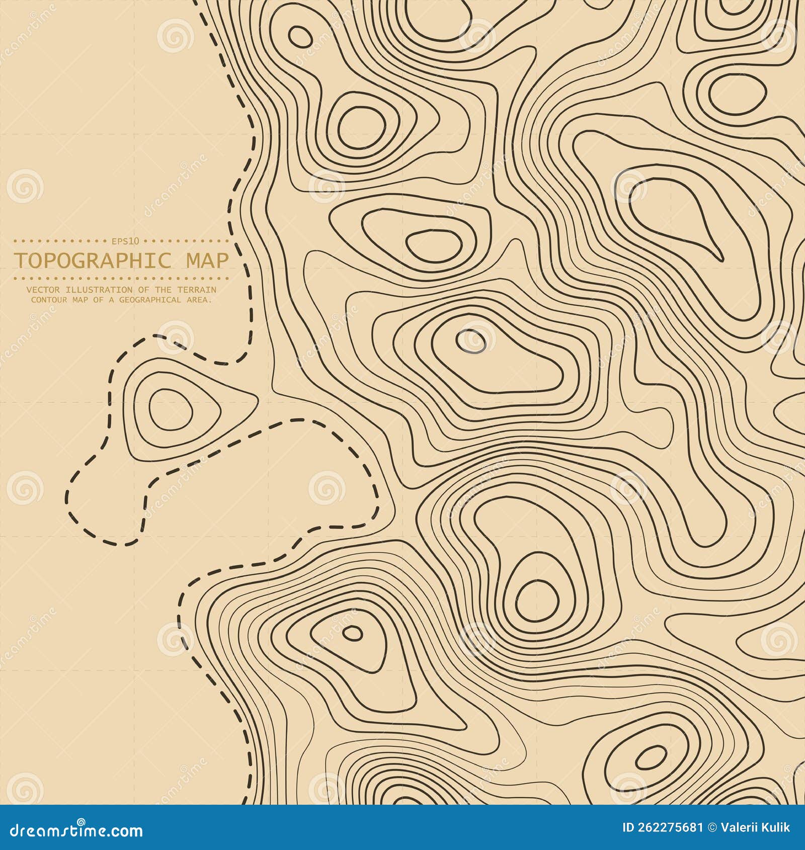 Topographic Map. Geographical Background of the Relief. Contour Maps ...