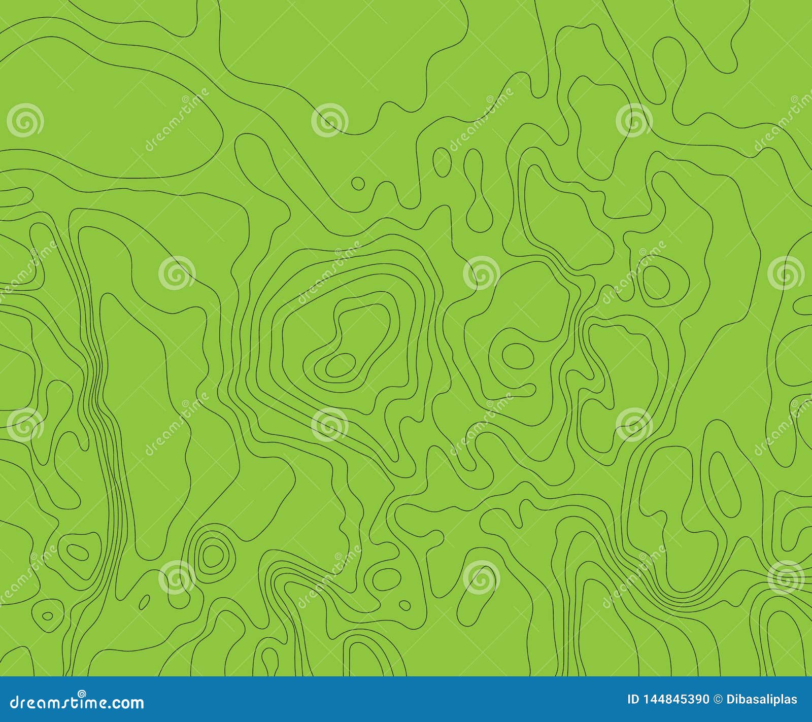 Topographic Map on a Green Background . Stock Vector - Illustration of ...
