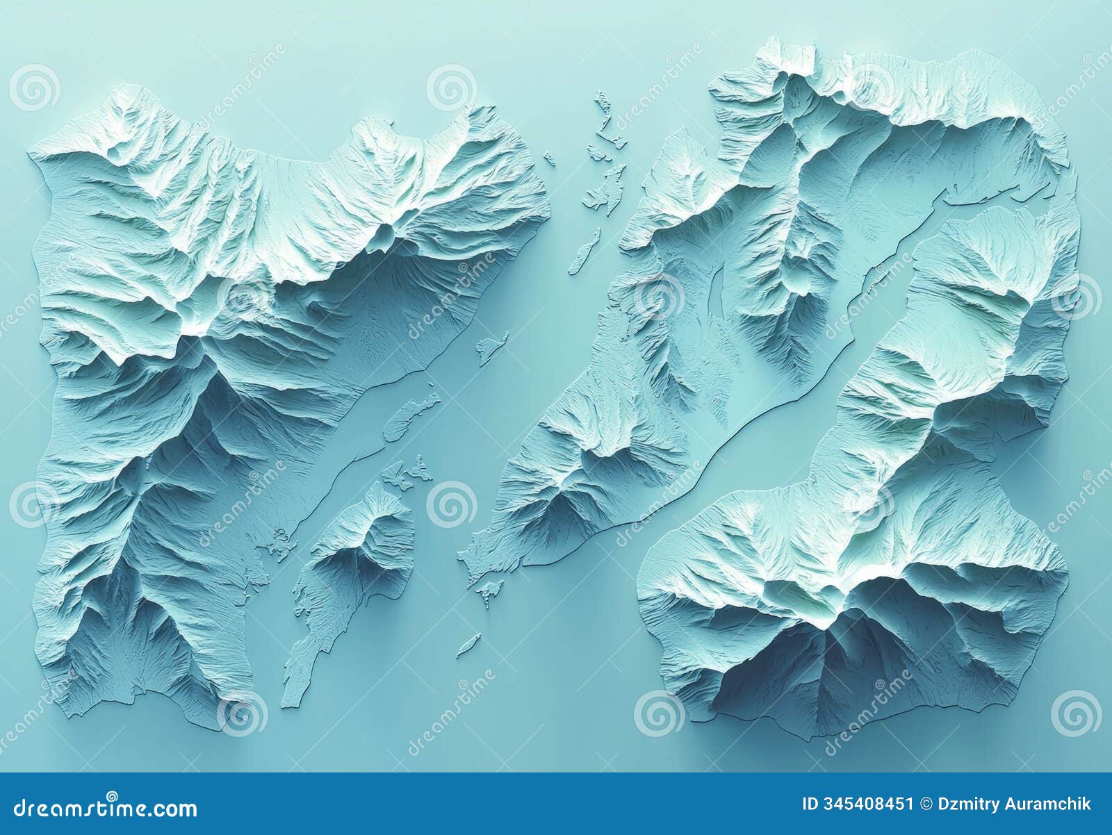 A Topographic Map of Hawaii Made of High Resolution Topographic Data ...