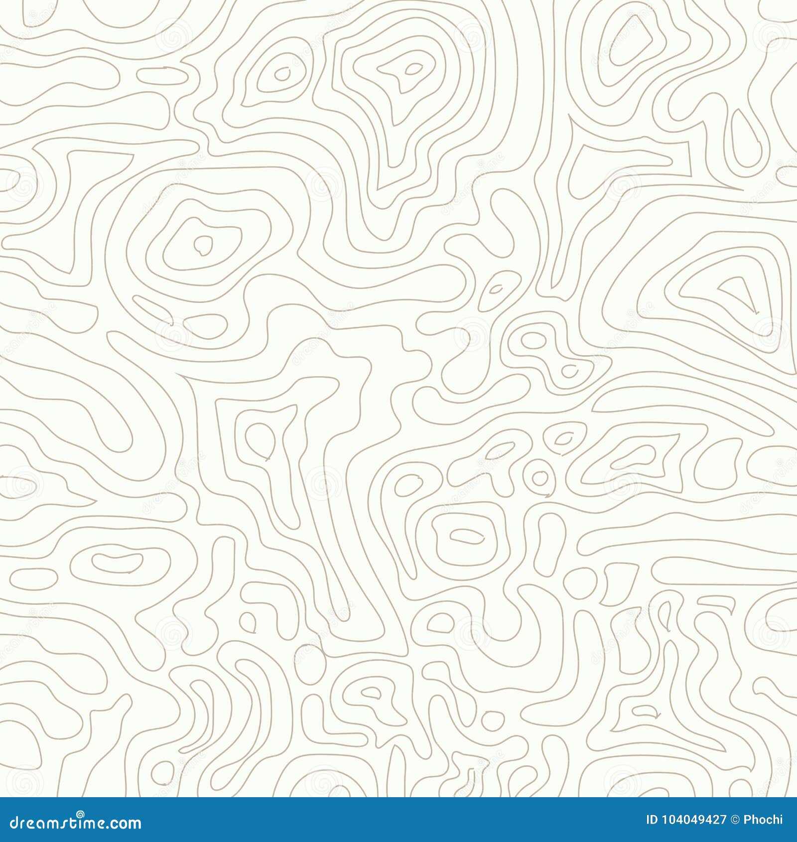 Topographic Map on Light Brown Background. Stock Vector - Illustration ...