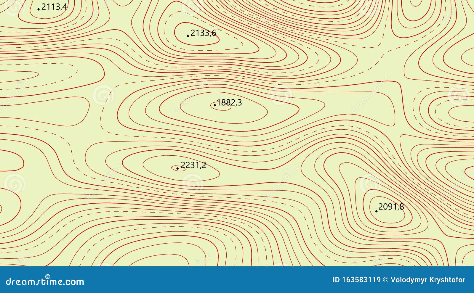 Topographic Map Lines Background. Abstract Illustration Stock ...