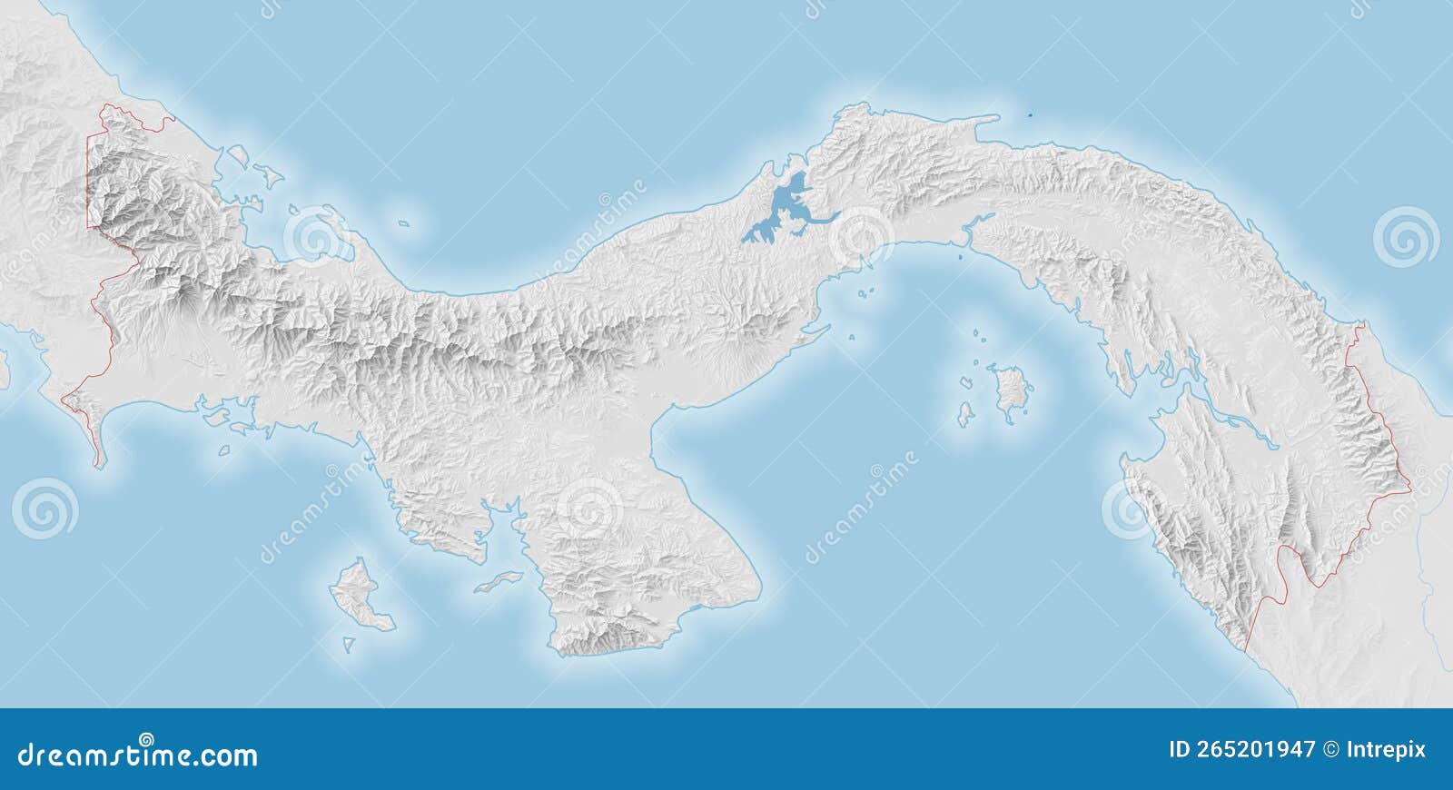 Topographic map of Panama stock illustration. Illustration of surface ...