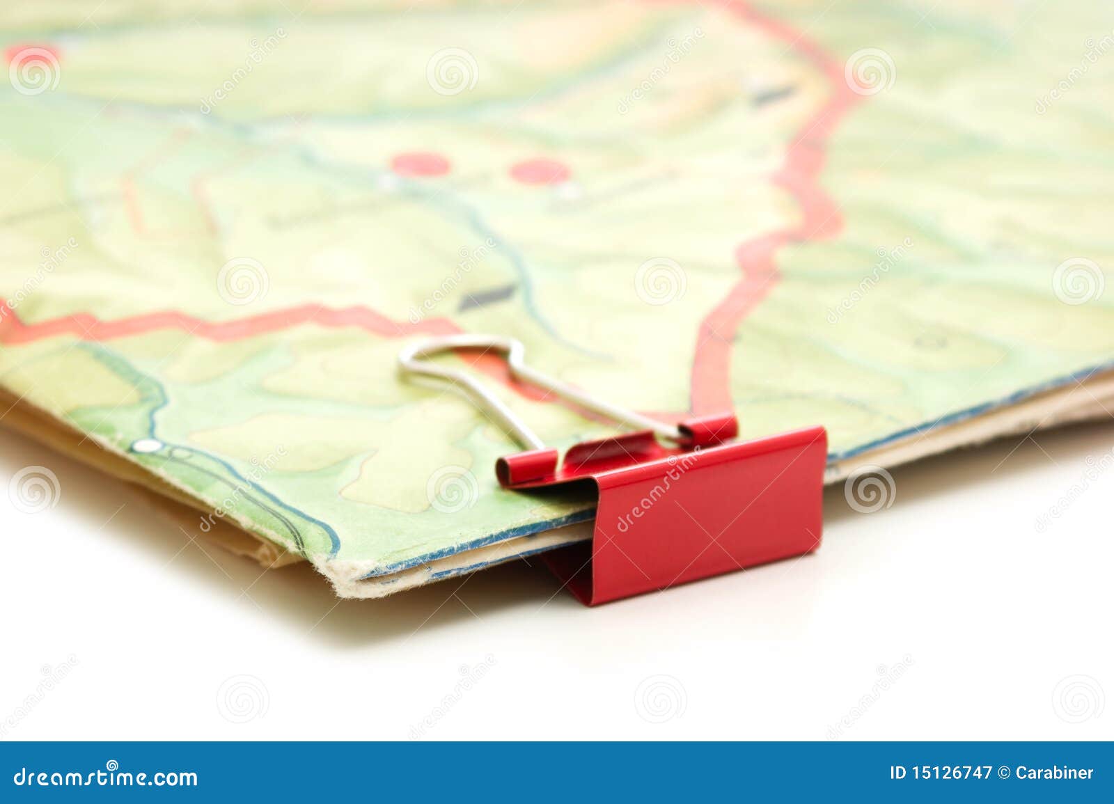 Topographic Map and Paper Clip Stock Image - Image of east, north: 15126747