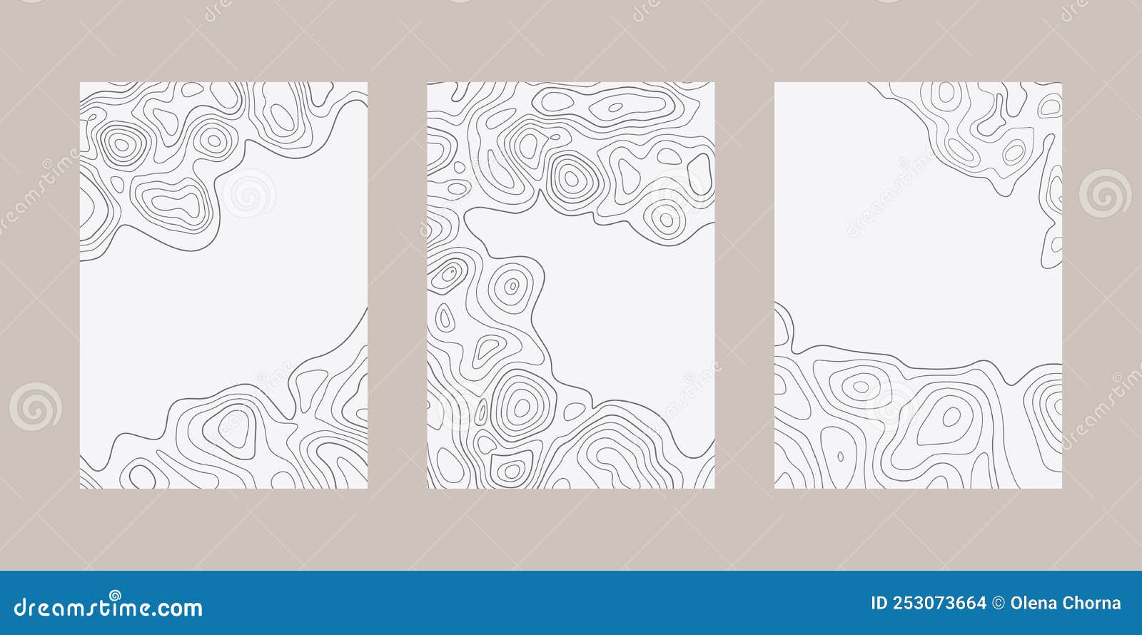 Topographic Map Pattern. Graphic Trail Lines On Poster. Contour ...