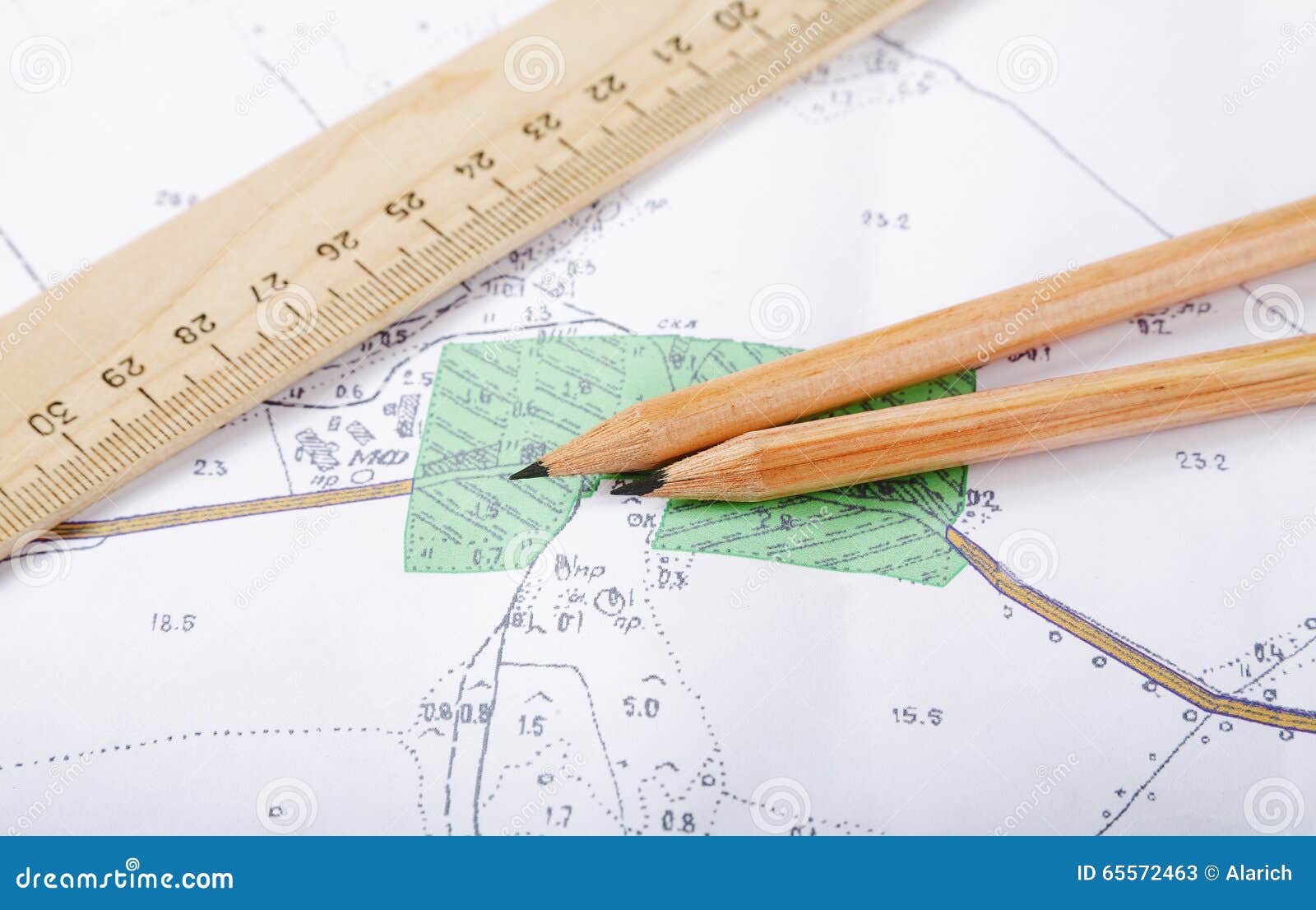 Topo Map And Ruler Stock Photo | CartoonDealer.com #3601998