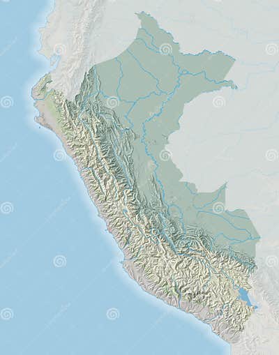 Topographic map of Peru stock illustration. Illustration of terrain ...