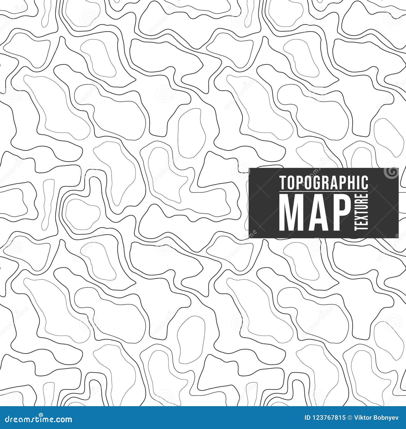 Topographic Map Contour Lines Texture Seamless Background Stock Vector ...