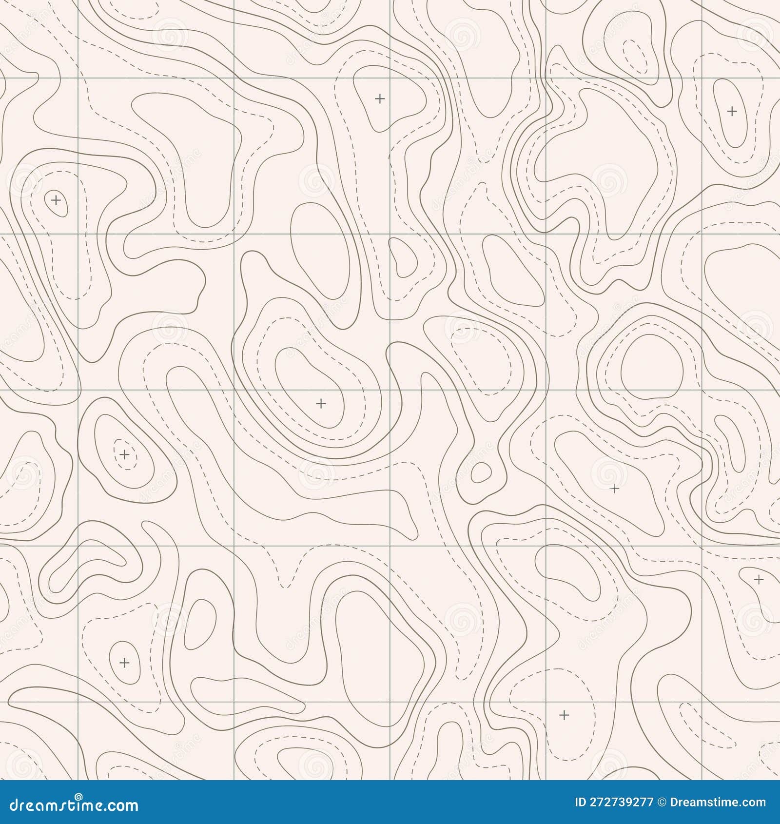 Topographic Map Seamless Pattern Background, with Wavy Lines Stock ...